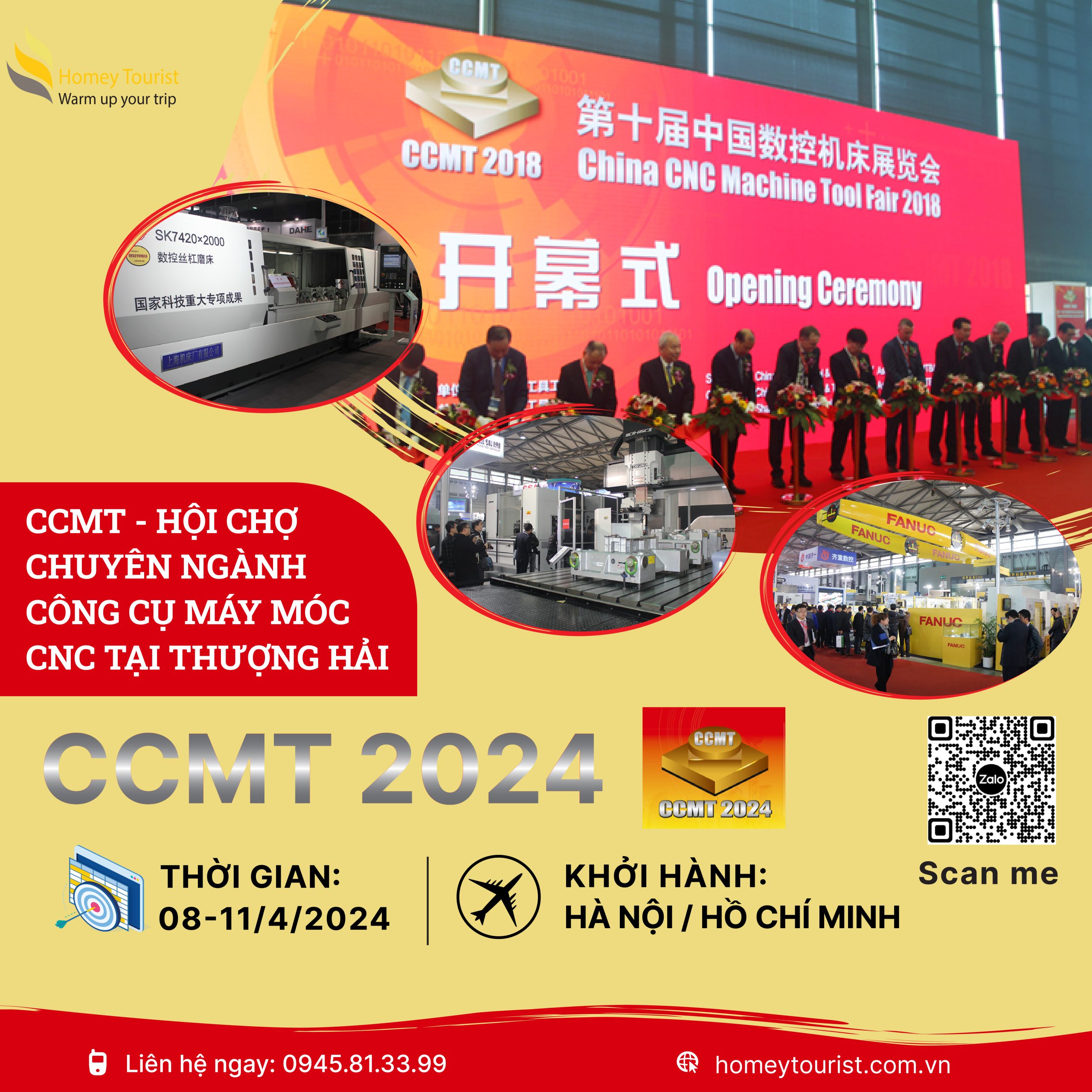 CCMT 2024 - HỘI CHỢ CHUYÊN NGÀNH CÔNG CỤ MÁY MÓC CNC TẠI THƯỢNG HẢI - Du lịch Homey Tourist