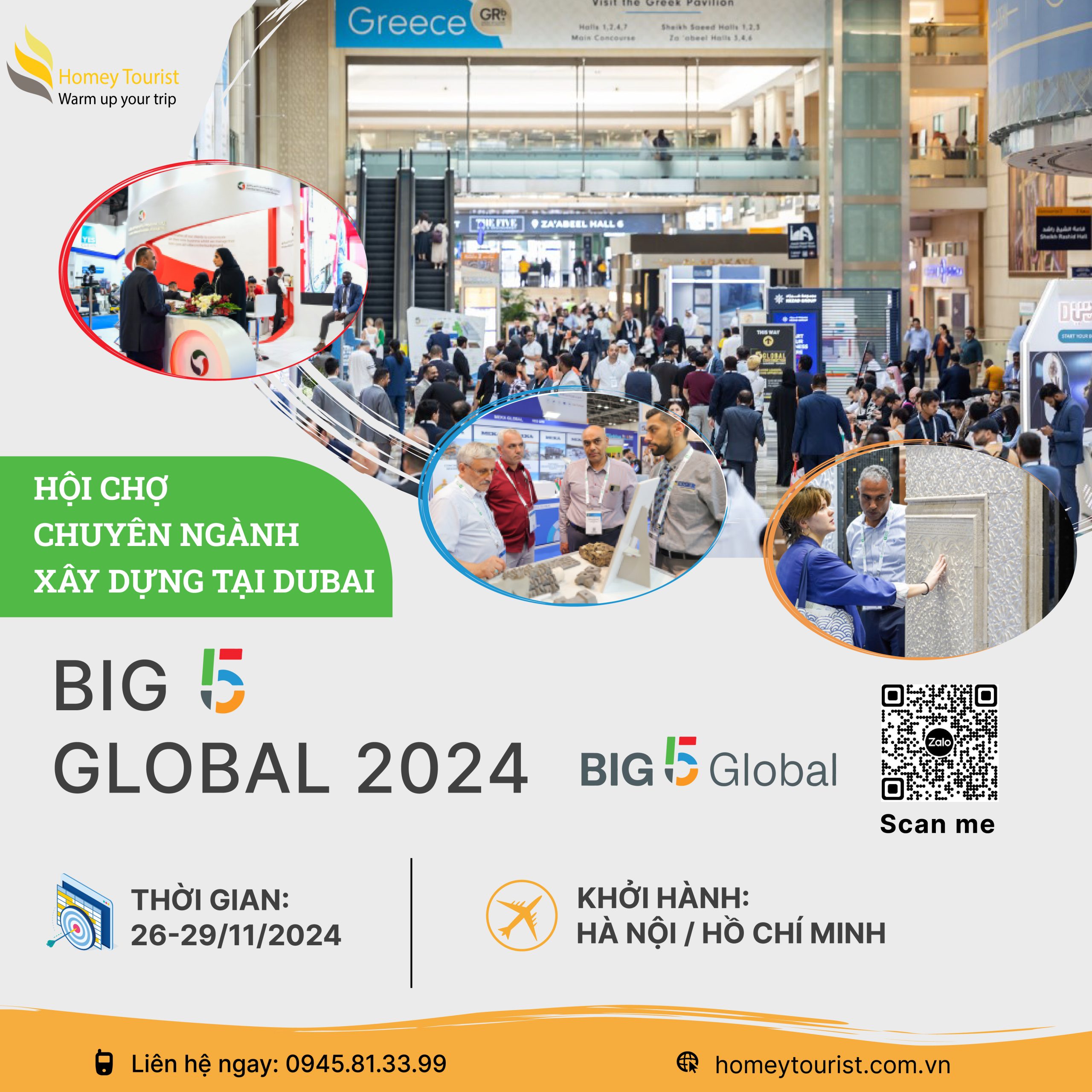 BIG 5 GLOBAL 2024 - Hội chợ chuyên ngành Xây dựng tại Dubai - Du lịch Homey Tourist